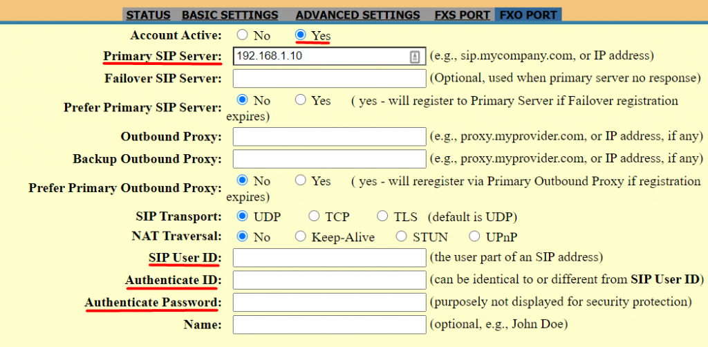 Configure Grandstream HT813 with FreePBX