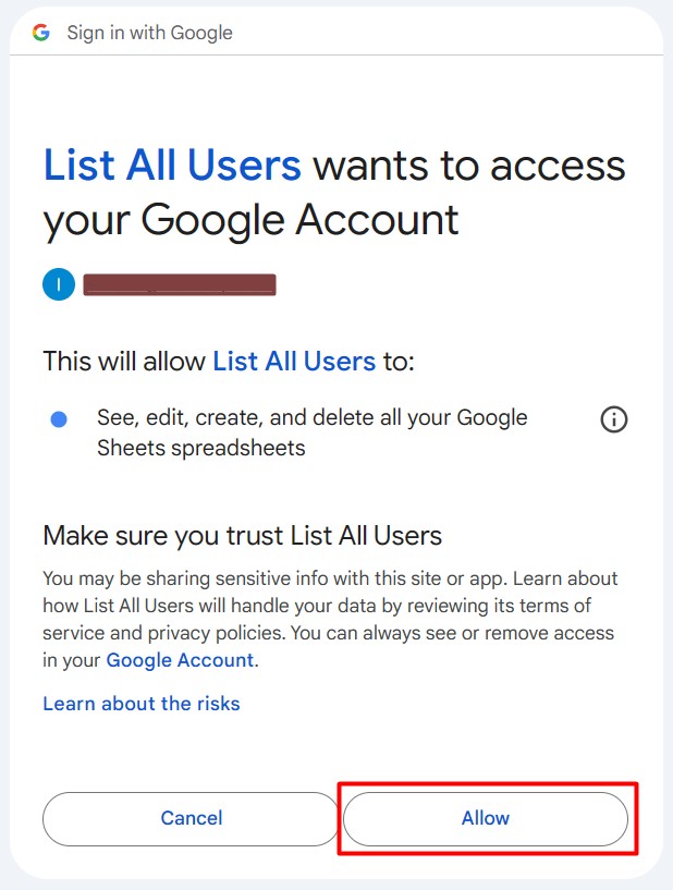 Auto Generate Google Users List - Welcome